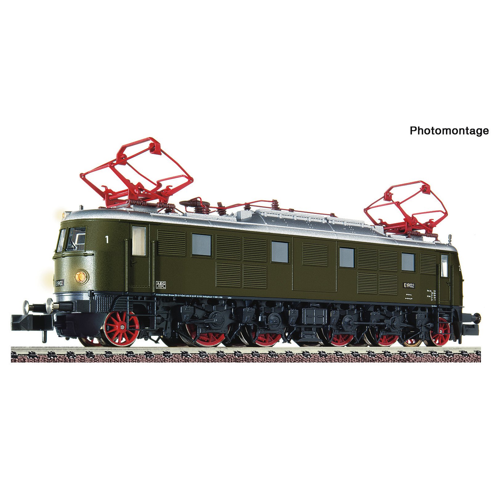 Fleischmann Elektrolokomotive E 19 02, DB, Ep.III, grün Spur N