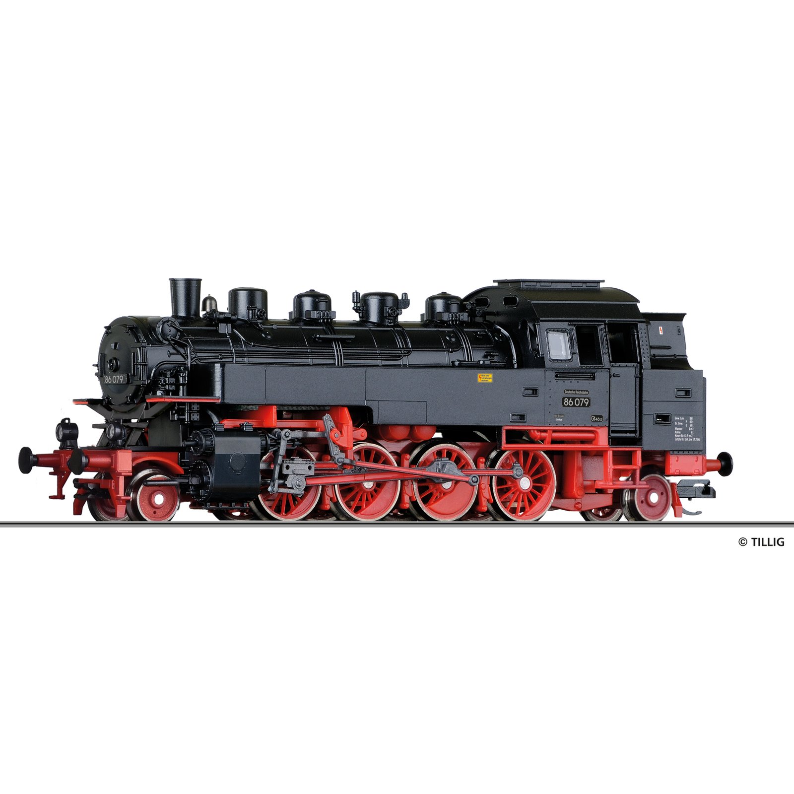 Tillig 02184 Dampflok BR 86 079, DR, Ep.III Spur TT