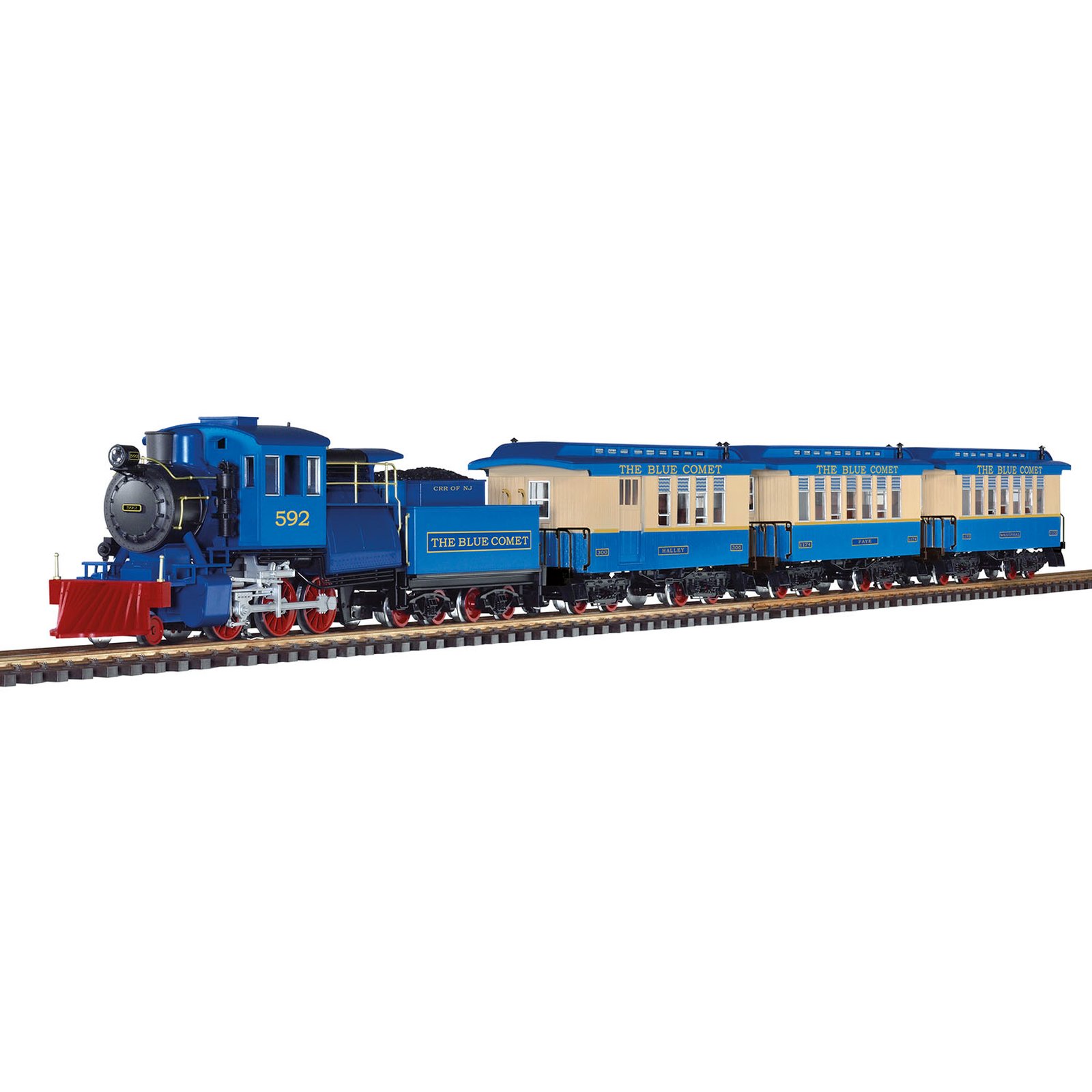Piko 38241 Spur G Dampflok mit Tender "Camelback" CNJ Blue Comet (ink