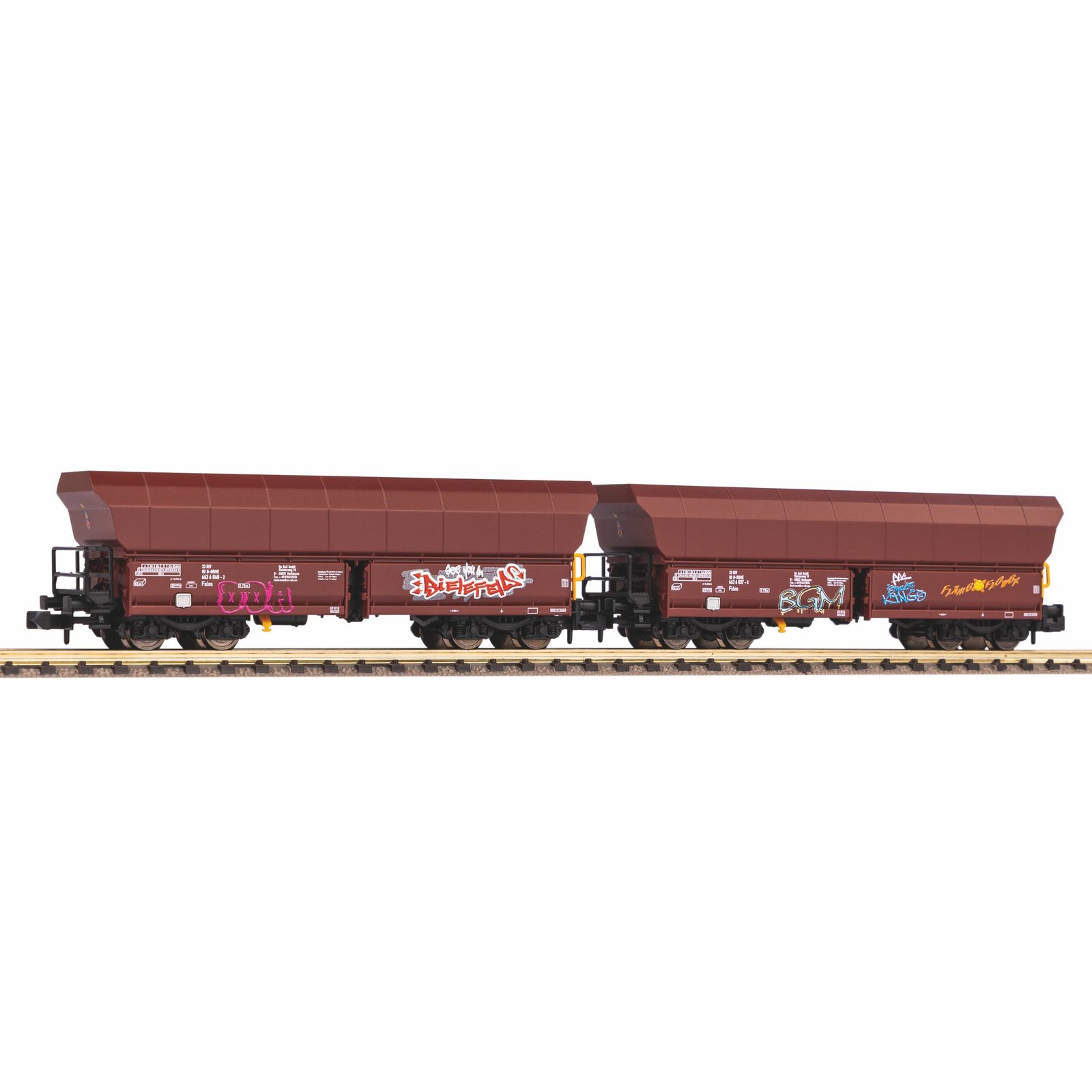 Piko 40716 Spur N-2er Set Schüttgutwagen Falns mit Graffiti OnRail, E
