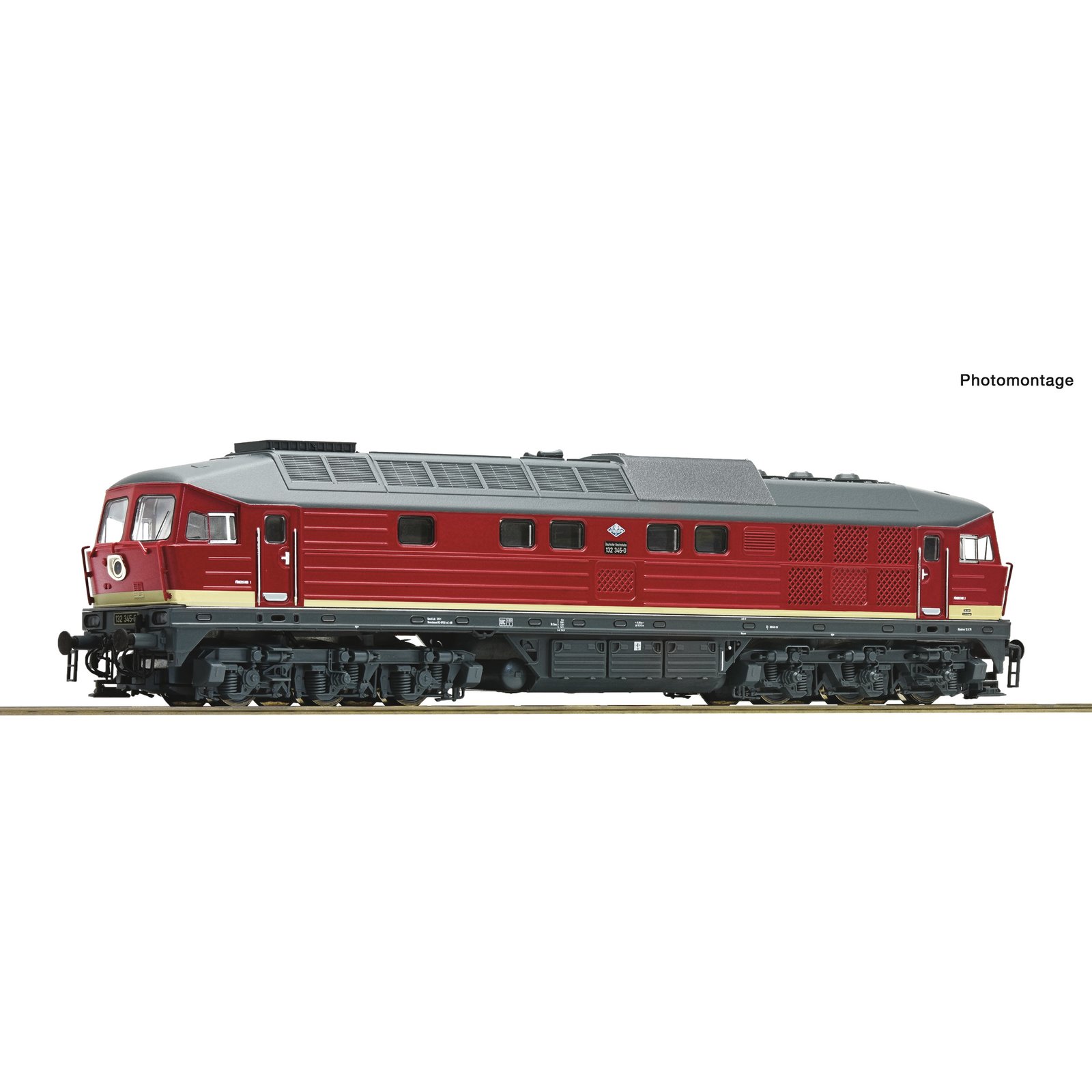 *Roco 36421 Diesellok BR 132 345-0, DR, Ep. IV, HE-Snd. Spur TT
