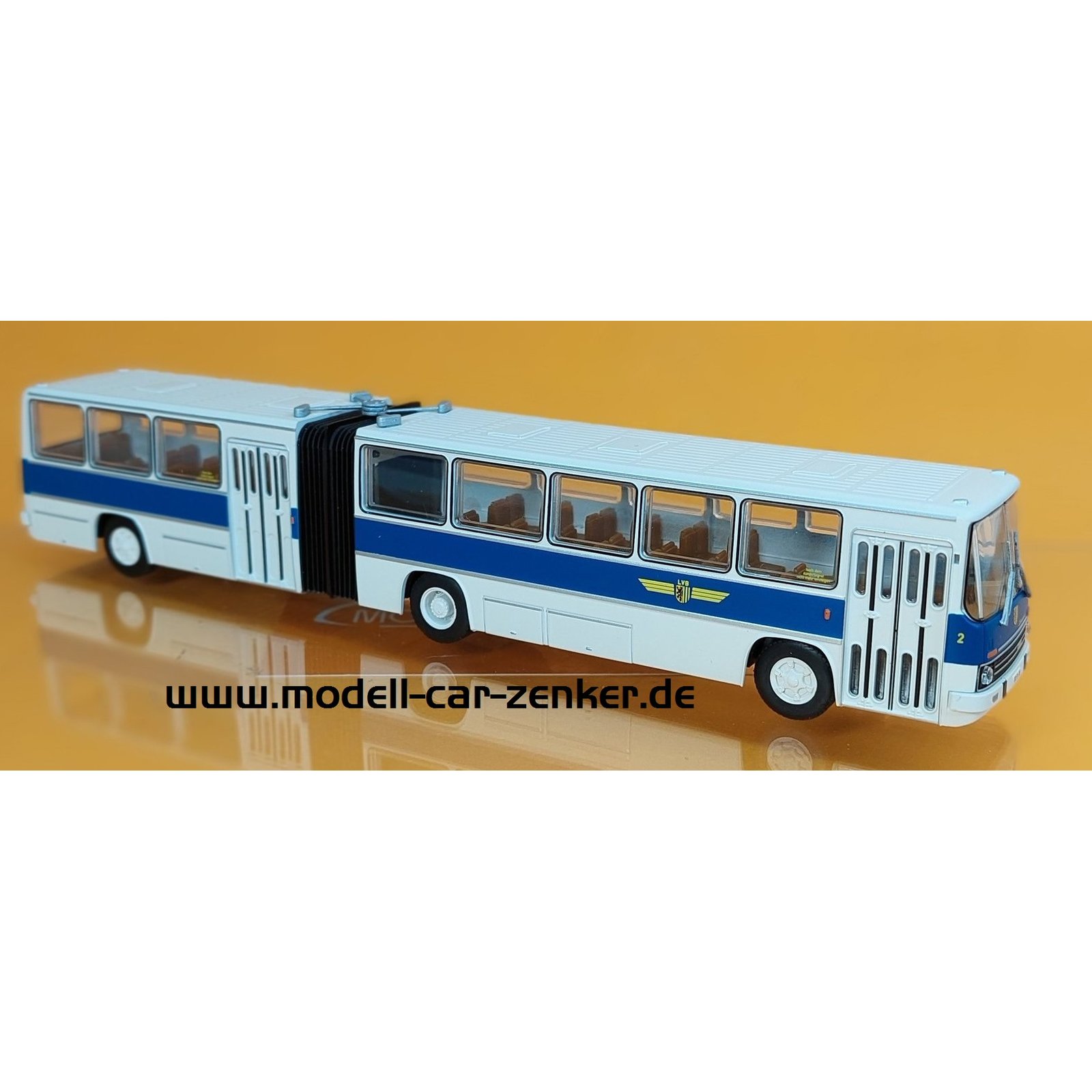 Zenker 03-319 IFA Ikarus 280.03, Überland-Bus, LVB Leipzig, blau/weiß