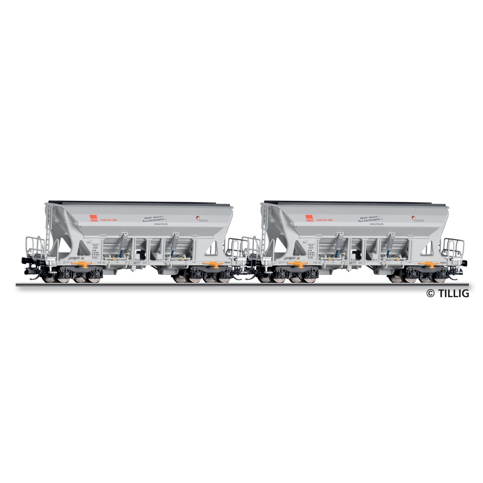 Tillig 01074 Selbstentladewagen-Set, HVLE,Ep.VI Spur TT