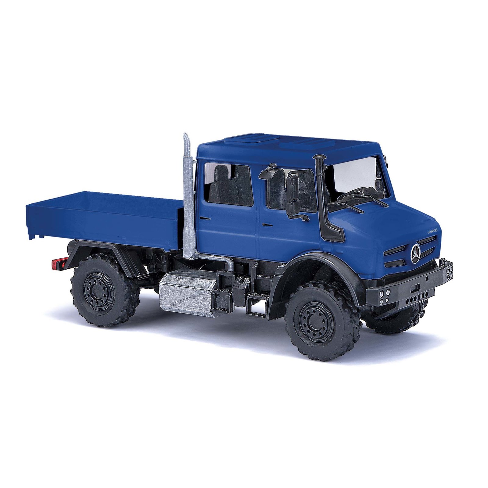 *Busch 51082 Mercedes Benz Unimog U 5023 Doppelkabine, blau, 2013 Maß