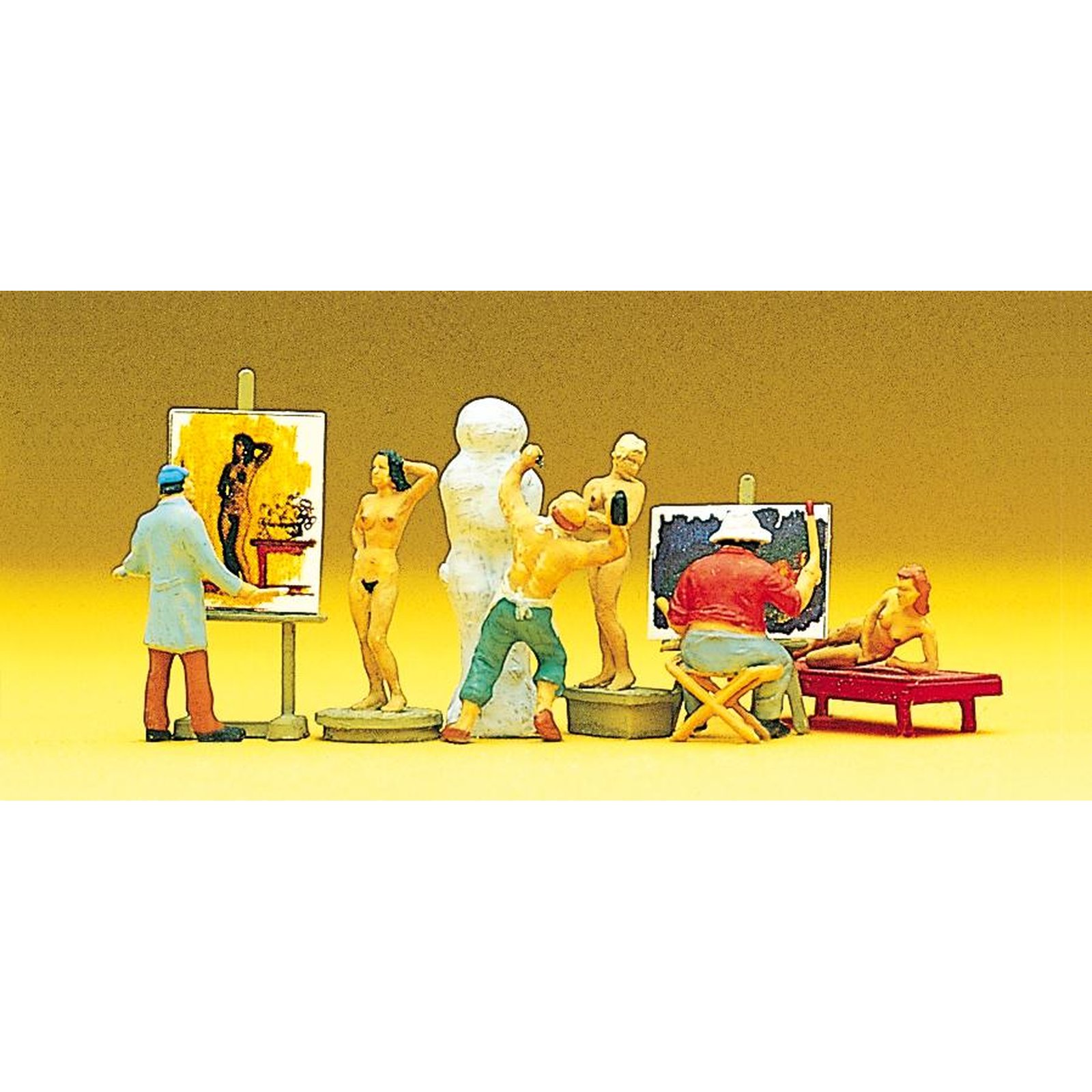 PREISER 10106 Maler, Bildhauer, Modelle Massstab: H0